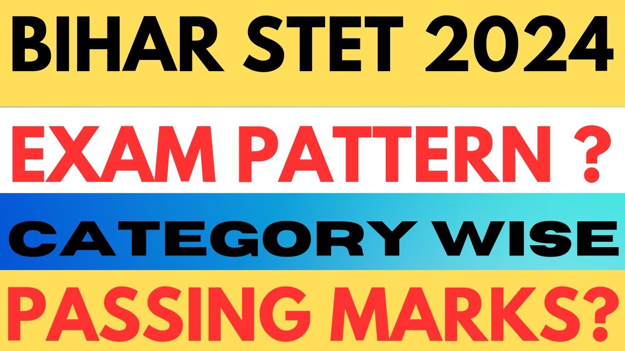Stet 2024 exam pattern | Stet passing marks 2024 | Stet pass karne ke ...