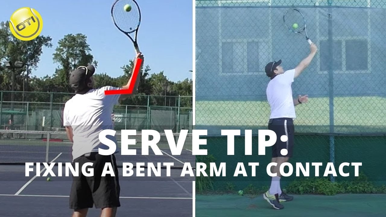 Serve Tip: Fixing A Bent Arm At Contact - YouTube