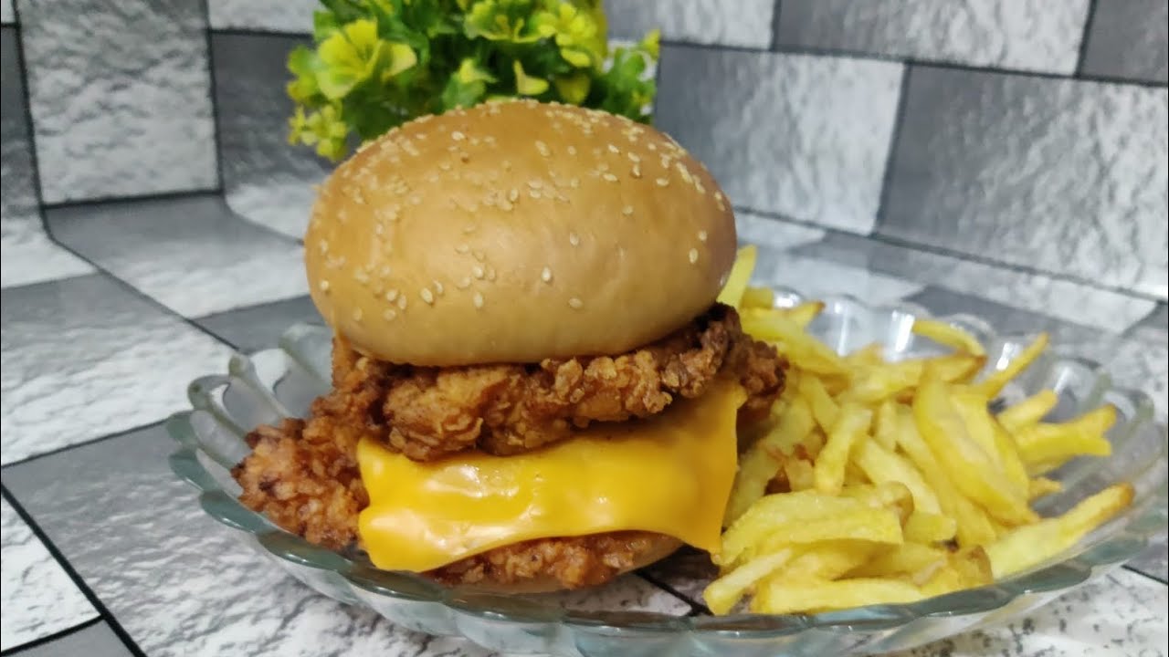 MIGHTY ZINGER BURGER RECIPE - YouTube