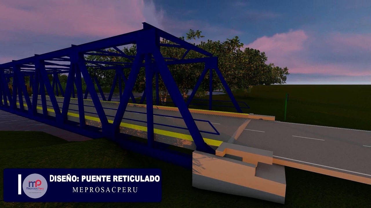 DISEÑO PUENTE METÁLICO ESTRUCTURAL RETICULADO - YouTube