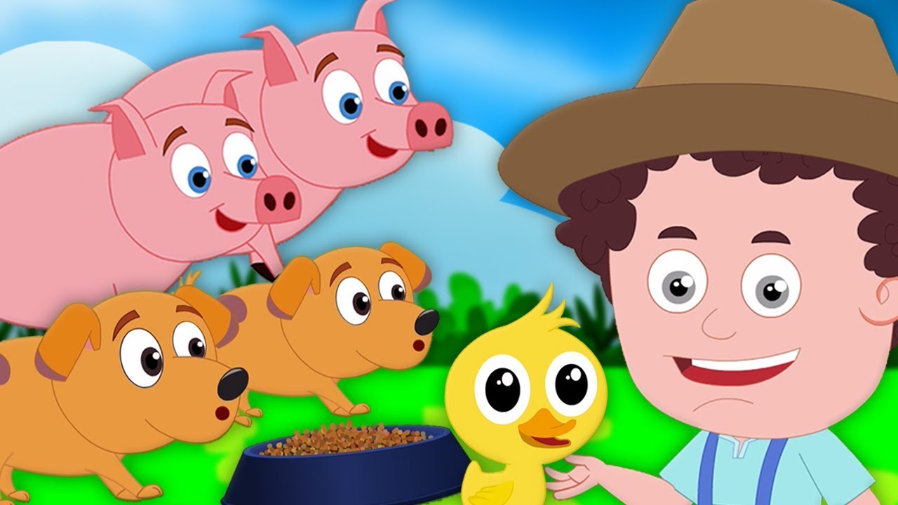 老麦克唐纳有个农场 | 为孩子们押韵 | 动画片 | Nursery Rhyme | Old MacDonald Had A Farm ...