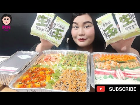 ASMR THE GROSHERY BAKED SUSHI AND SPRING ROLL MUKBANG!!! #52