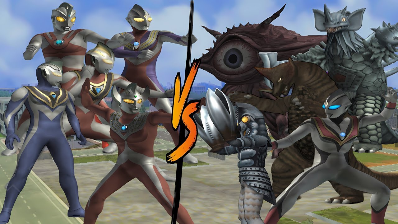 ULTRAMAN ACE VS TYRANT, AGUL VS EVIL TIGA, TARO VS BALTAN, GAIA VS ...