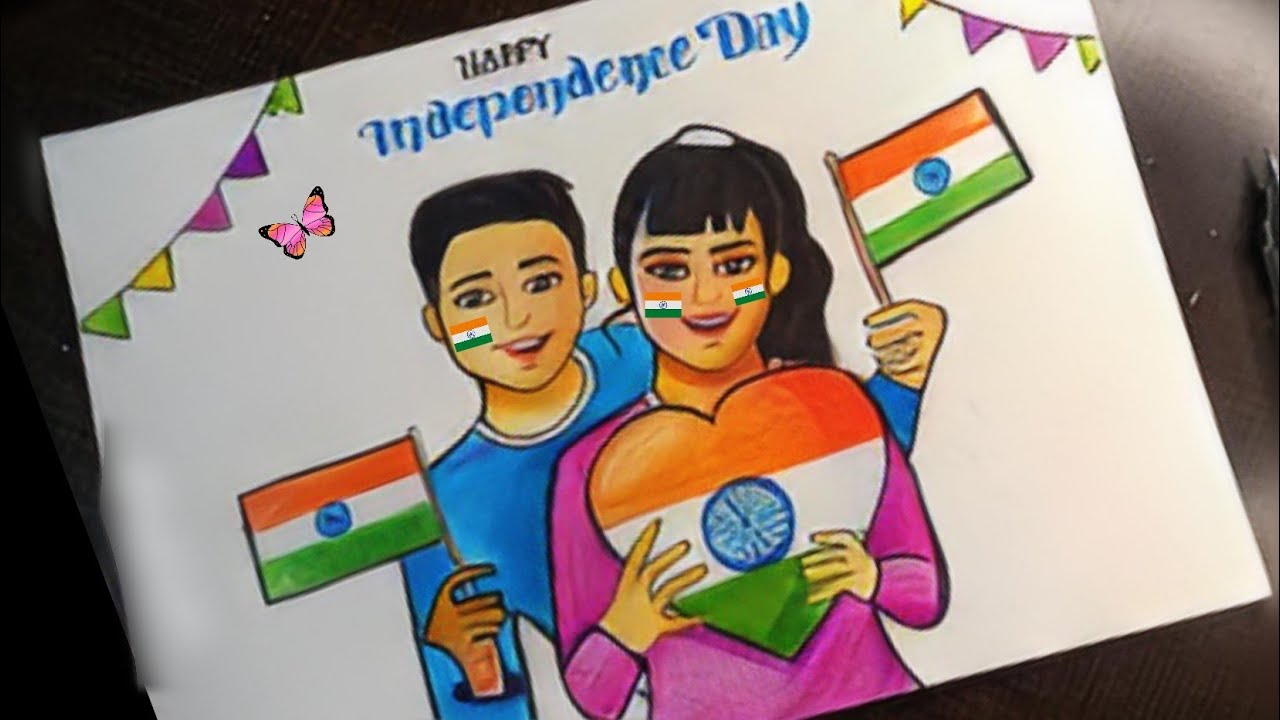 Independence day drawing.August 15 drawing.Independence day poster ...