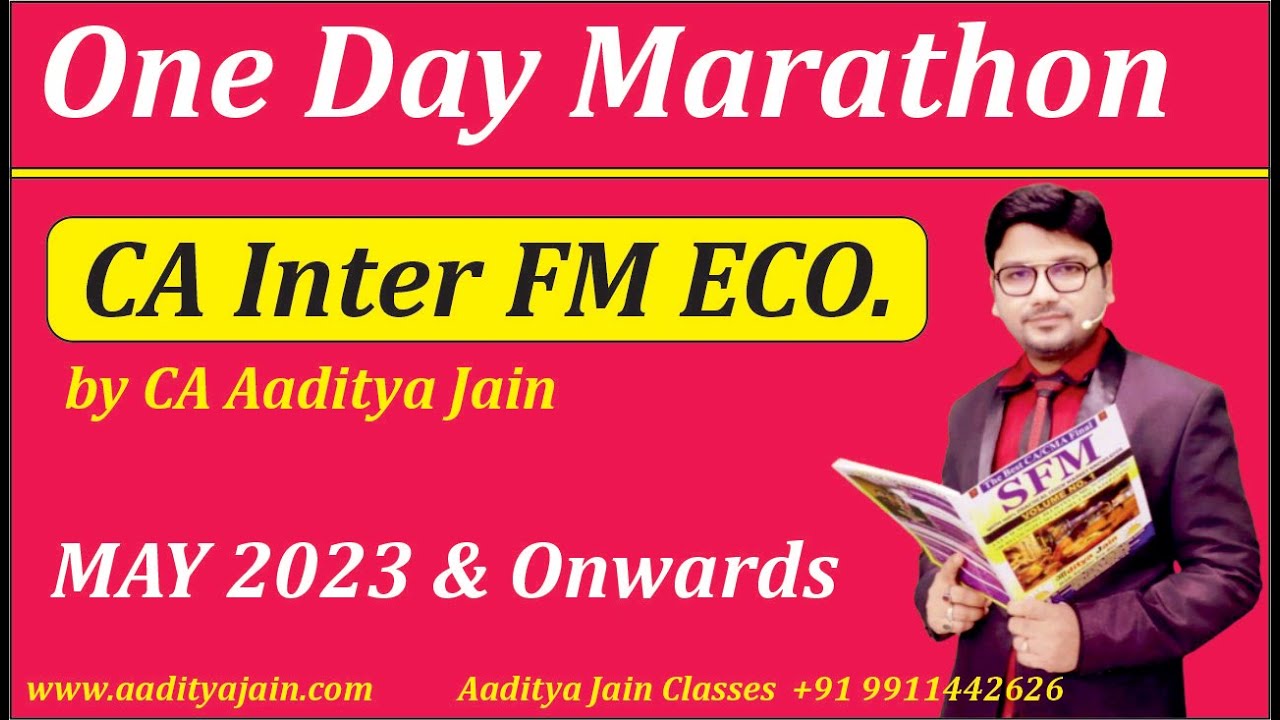 FM ECO 1 Day Marathon Revision Lecture ICAI Full Coverage CA Inter IPCC ...