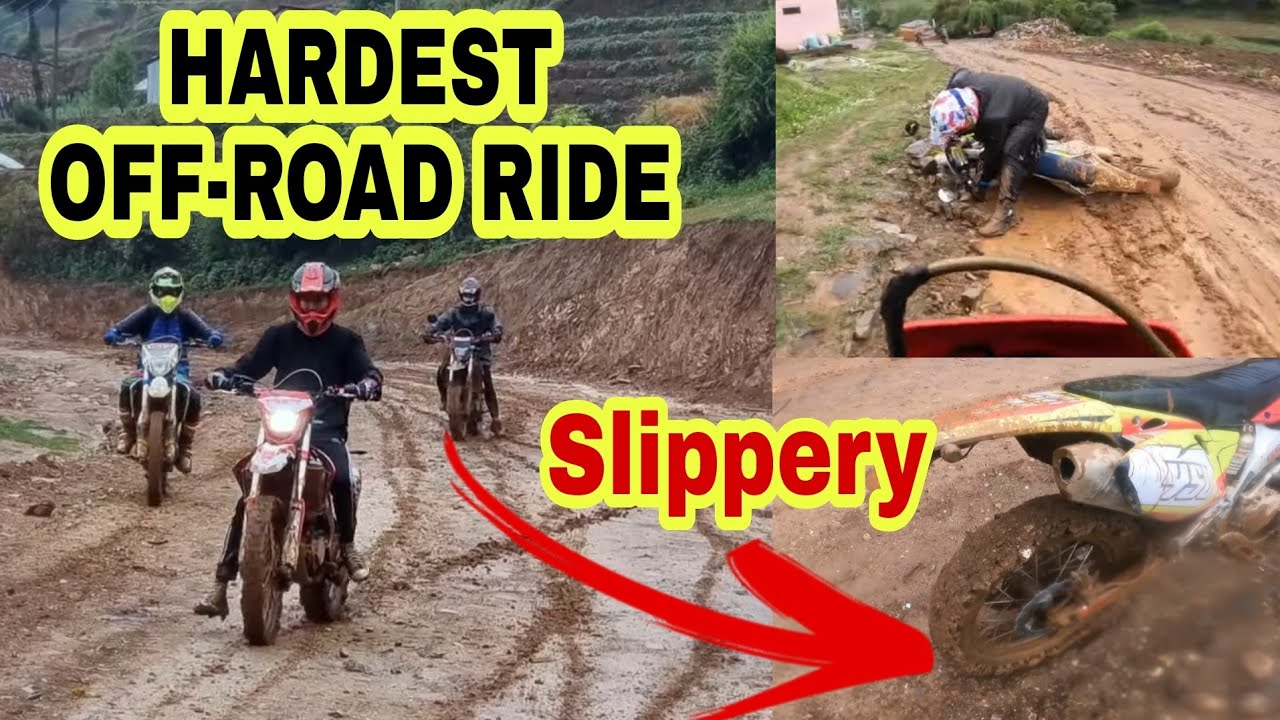 THE HARDEST SLIPPERY OFF-ROAD GROUP DIRT RIDE || The Big Mistake ...