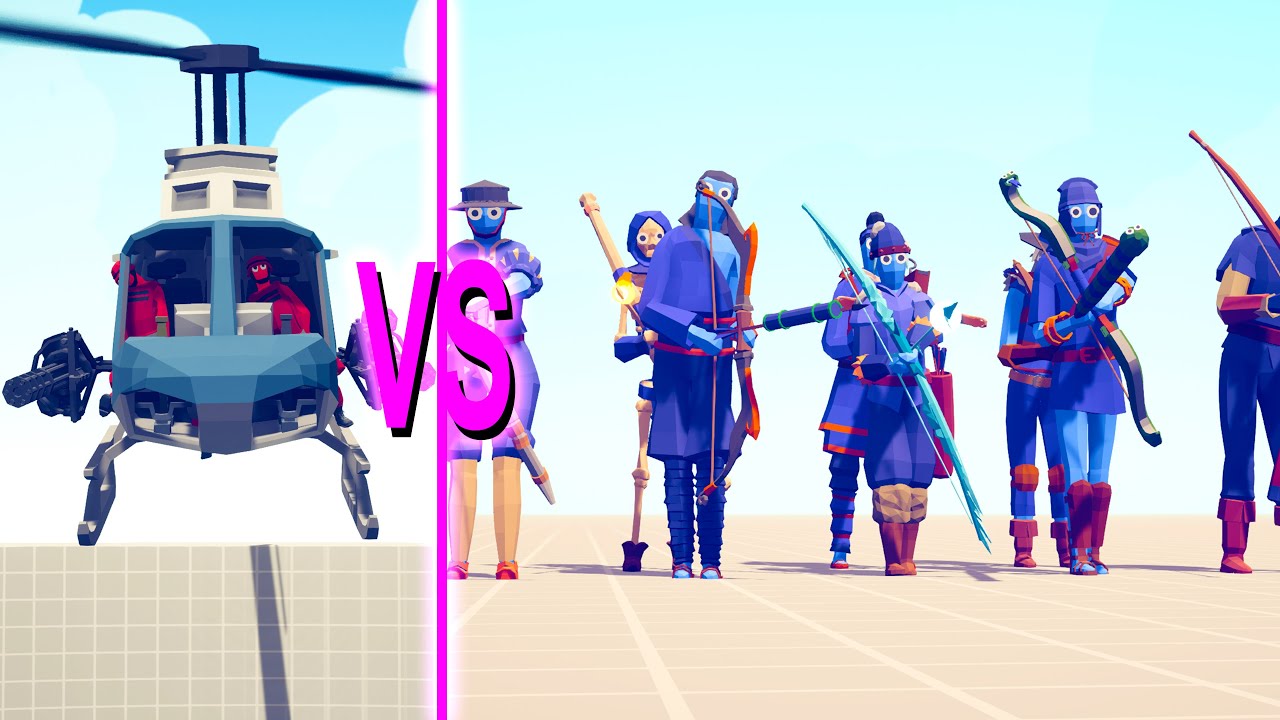 HELICOPTER vs ARROW Team - Totally Accurate Battle Simulator TABS - YouTube