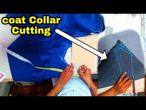 coat collar cutting / coat stitching part - 7 / coat collar pattern ...