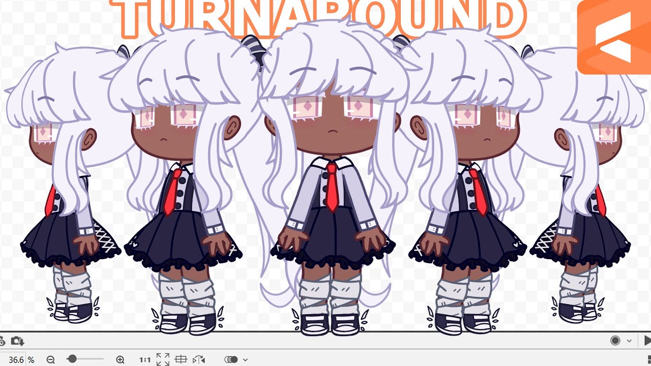 OC Turnaround // Live2D Tutorial ( Gacha Club + Gacha Life2 ) - YouTube