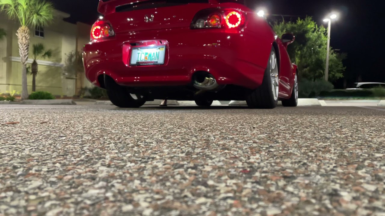 Honda S2000 AP2 T1R Single Exhaust Sound clip - YouTube