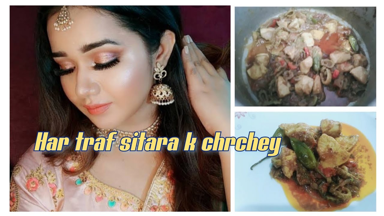 har taraf sitara yaseen k charchey/karela chicken recipe/qirat vlogs🤗 ...