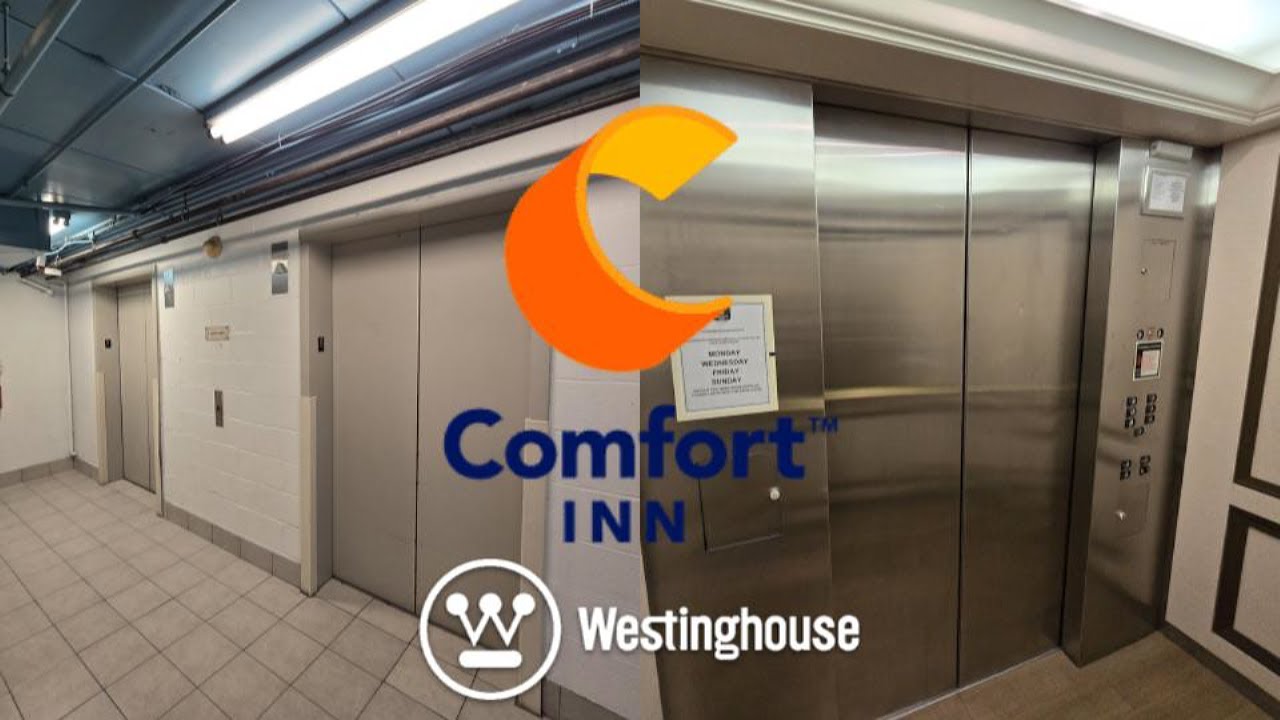 Westinghouse high hydraulic elevators at the Comfort Inn in Fairfax VA - YouTube