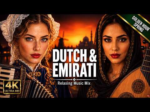 Dutch & Emirati Fusion Relaxing Music | Wild Landscapes 4K | Dutch Accordion & Oud