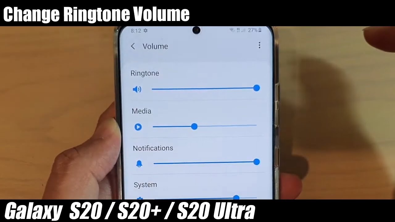 Galaxy S20/S20+: How to Change Ringtone Volume - YouTube