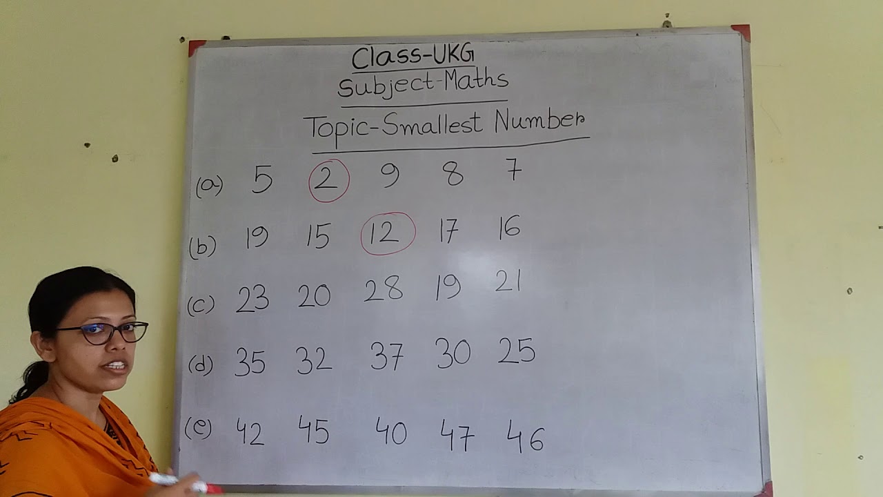 UKG - Maths(smallest number ) - YouTube