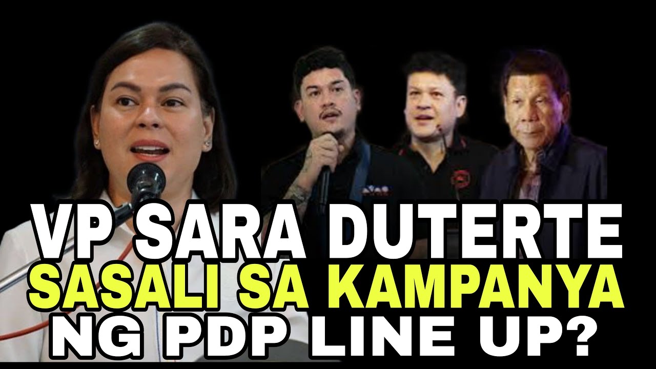 VP SARA SASALI SA KAMPANYA NG PDP SENATORIAL LINE UP?? / Junesday ...