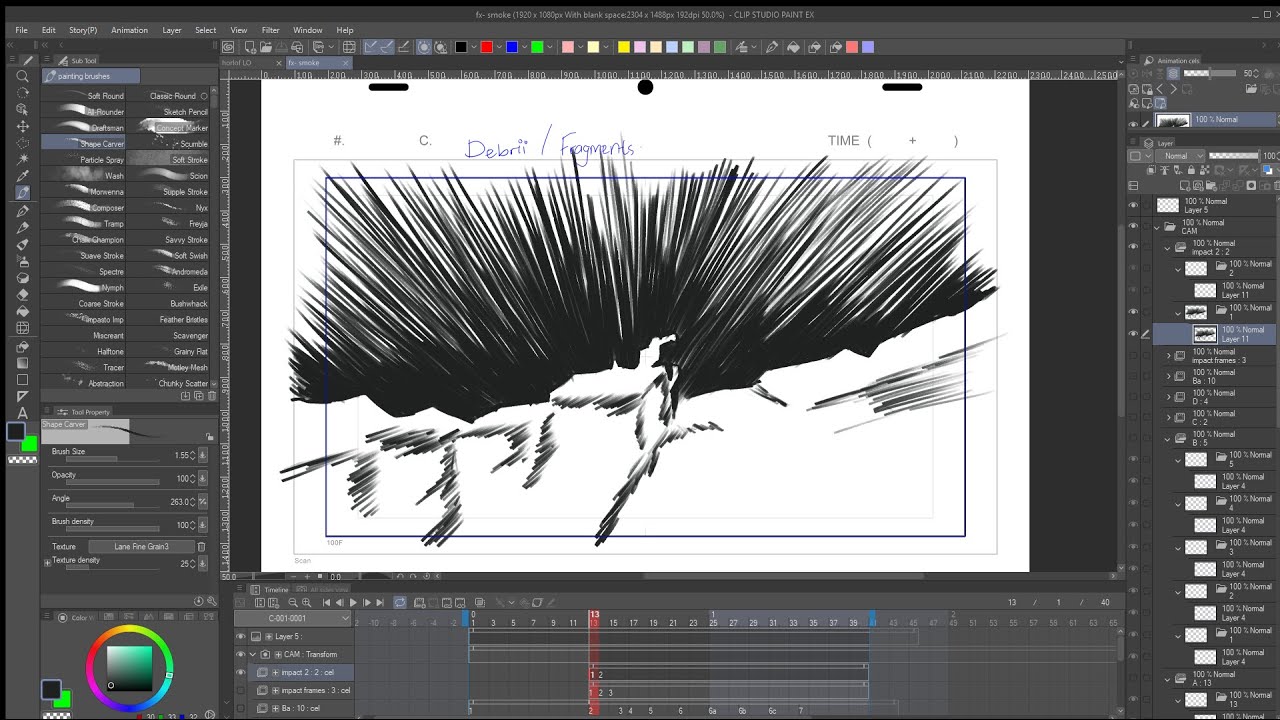 learning how to animate | Impact frames - YouTube