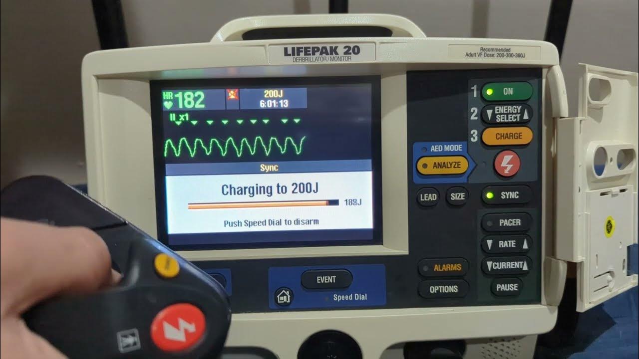 LIFEPAK 20 Hard Paddle Sync Cardioversion/Manual Defibrillation - YouTube