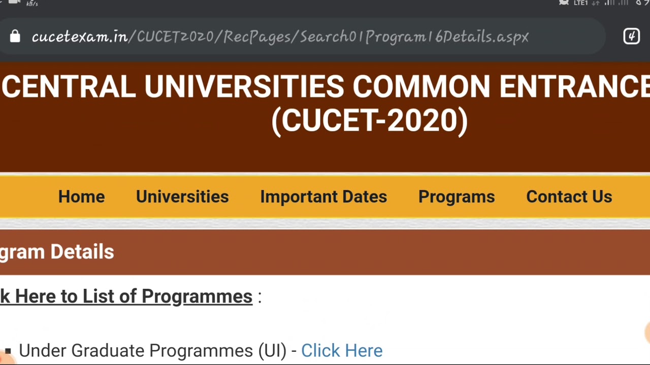 CUCET ENTRANCE 2020 - Detailed Information// Exam date, syllabus, fees ...