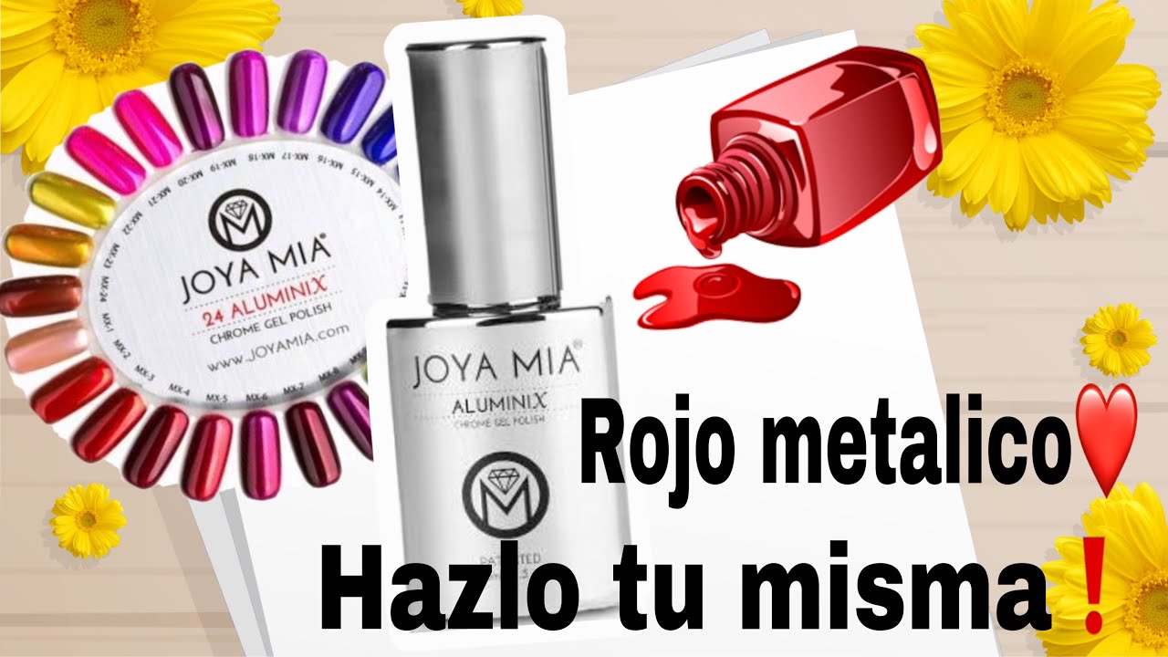 Como hacer color rojo metalico tu misma!💅🏻|rojo metalico en uñas - YouTube