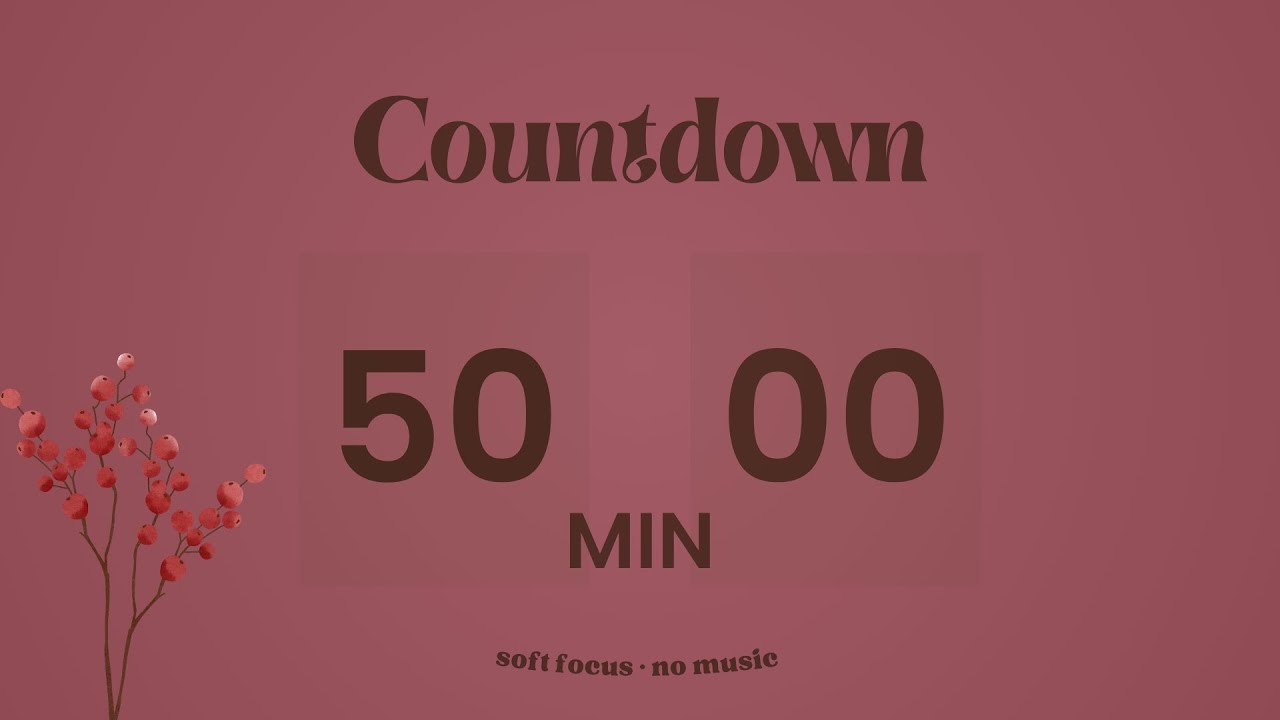 50 Min Deep Work Timer ⏳ Silent Countdown | No Music - YouTube