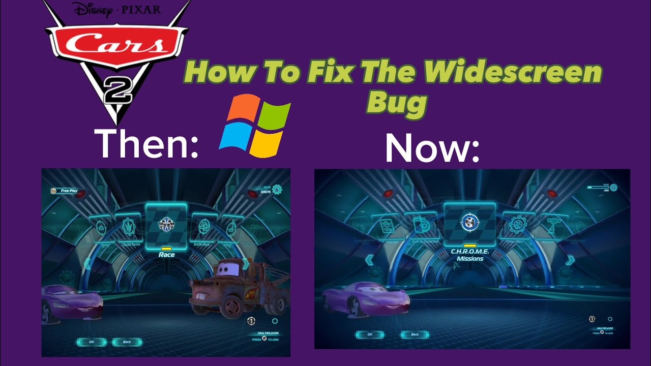 How to fix the Widescreen bug for Cars 2 (PC) - YouTube