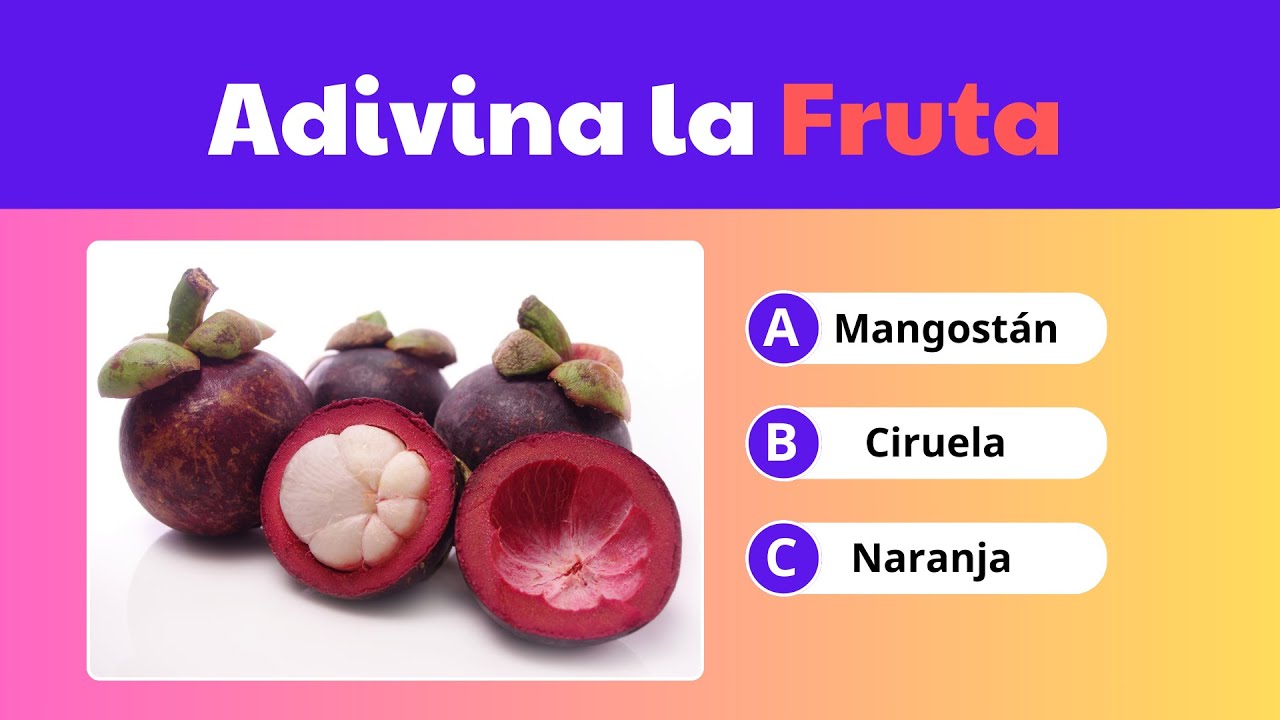 Adivina la Fruta por la Imagen 🍎 | Reto de 64 Frutas - YouTube