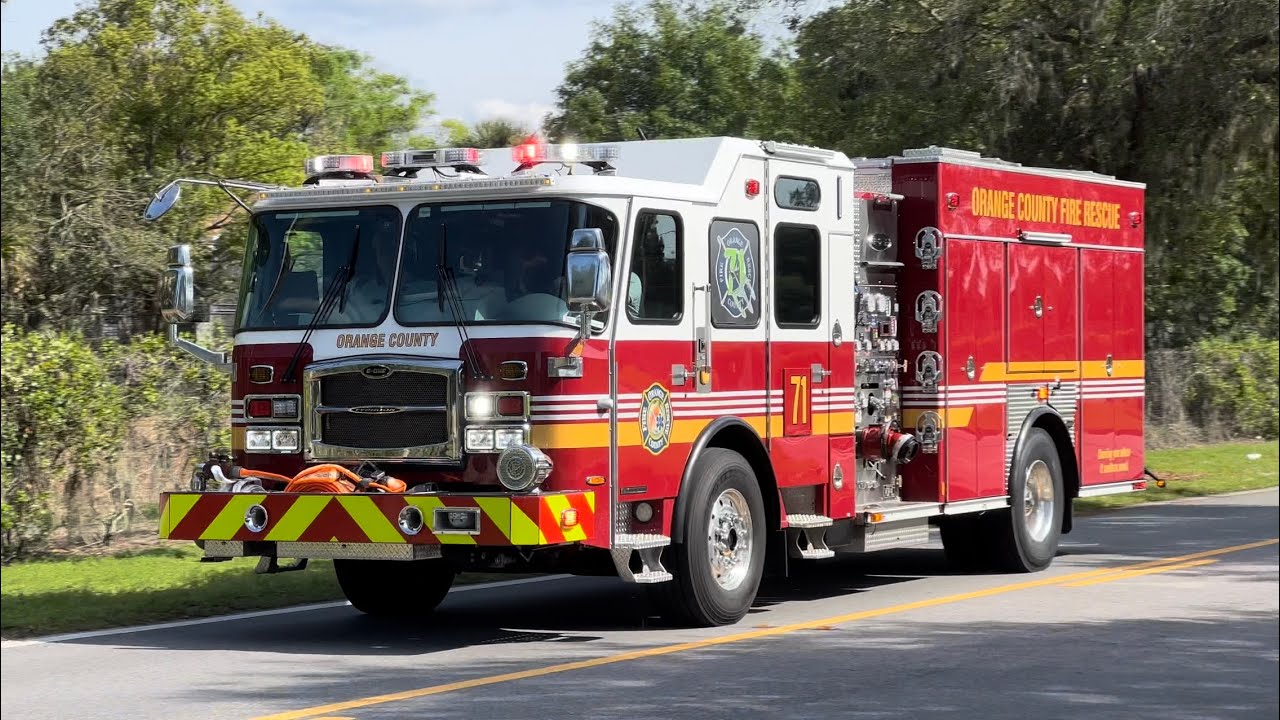 OCFRD Engine 71 and OFD Tower 8, District 4 responding - YouTube