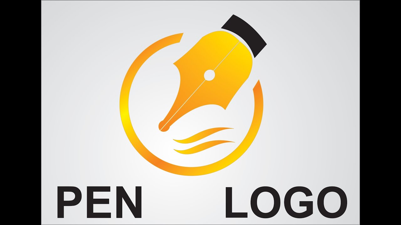 pen logo design in coreldraw pen logo design in illustrator - YouTube