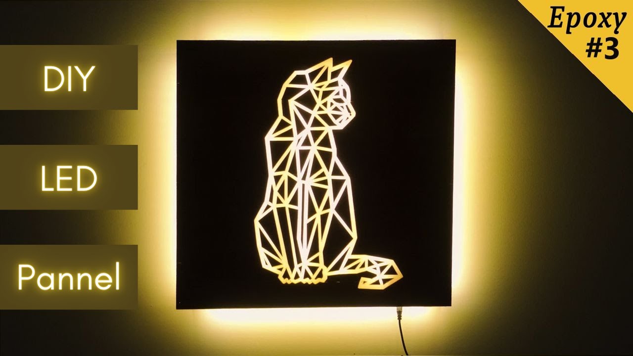 DIY - Un Tableau en Bois et Résine Epoxy avec Rétro-Eclairage LED ...