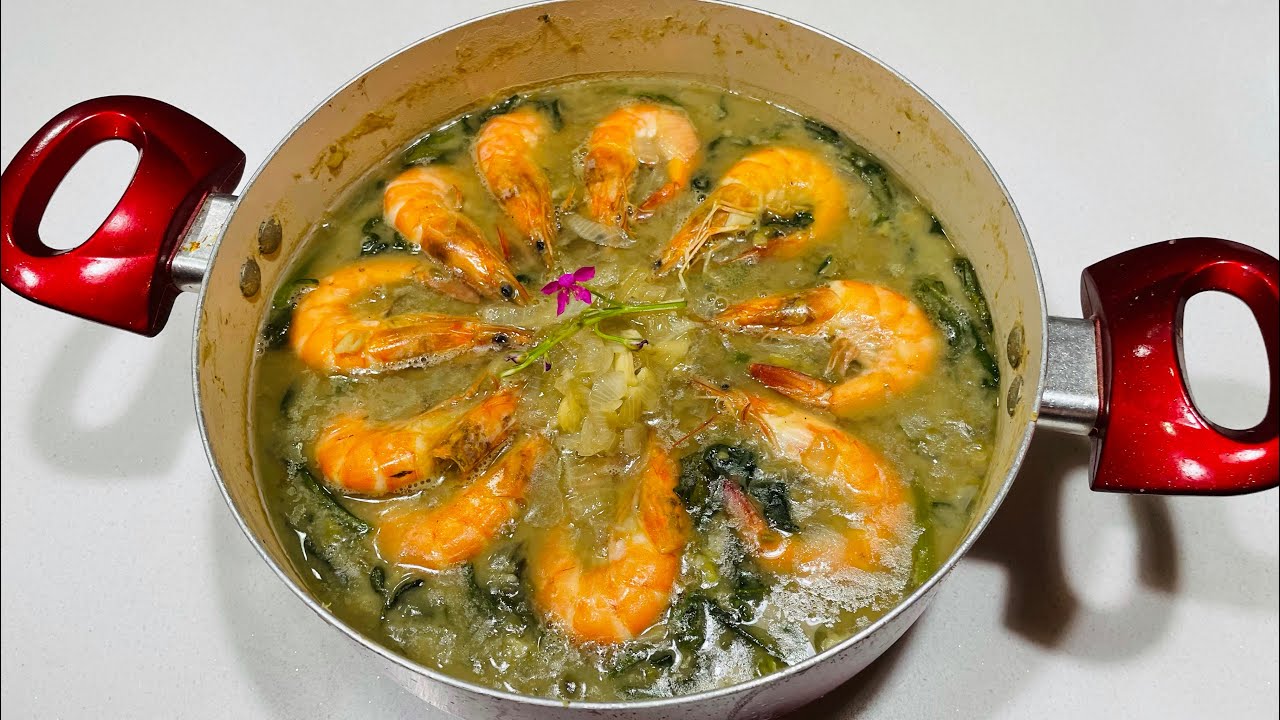 MUNG BEANS with TALINUM LEAVES & SHRIMPS || Mugs Cooking - YouTube