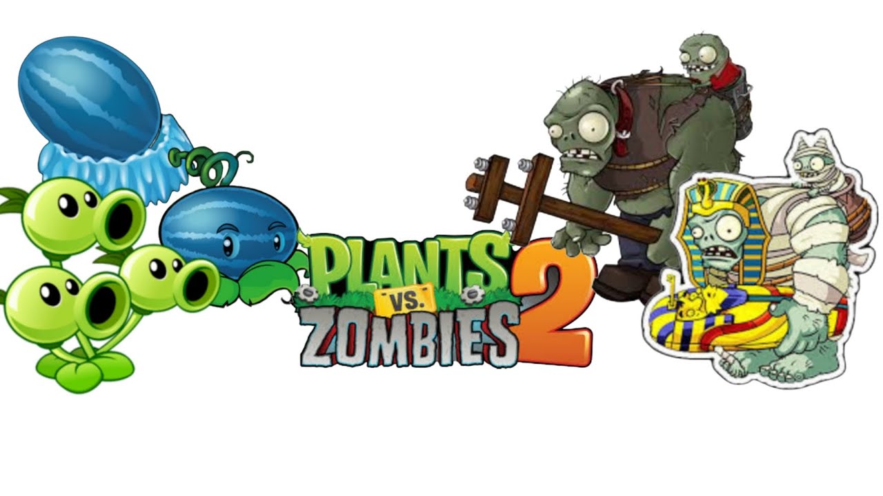 pvz2 | Jurassic zombie vs Snow melon and other plants | best strategy ...