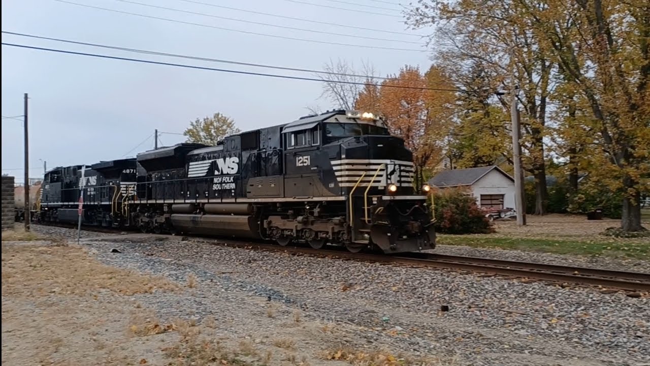 NS NCD action in Camden and Eaton w/h M-2 rebuild SD70ICC leading and 1 ...