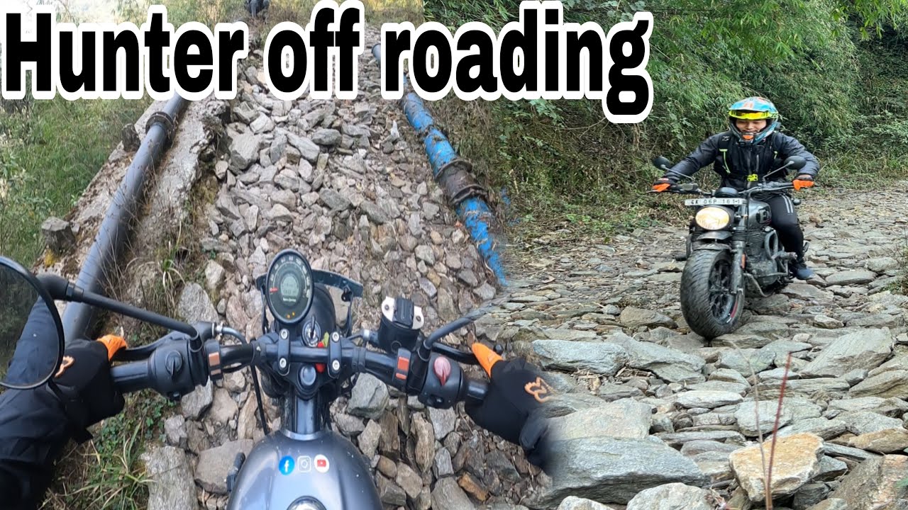 Off roading on hunter Royal Enfield || gangtok ratay chu trail ride ...