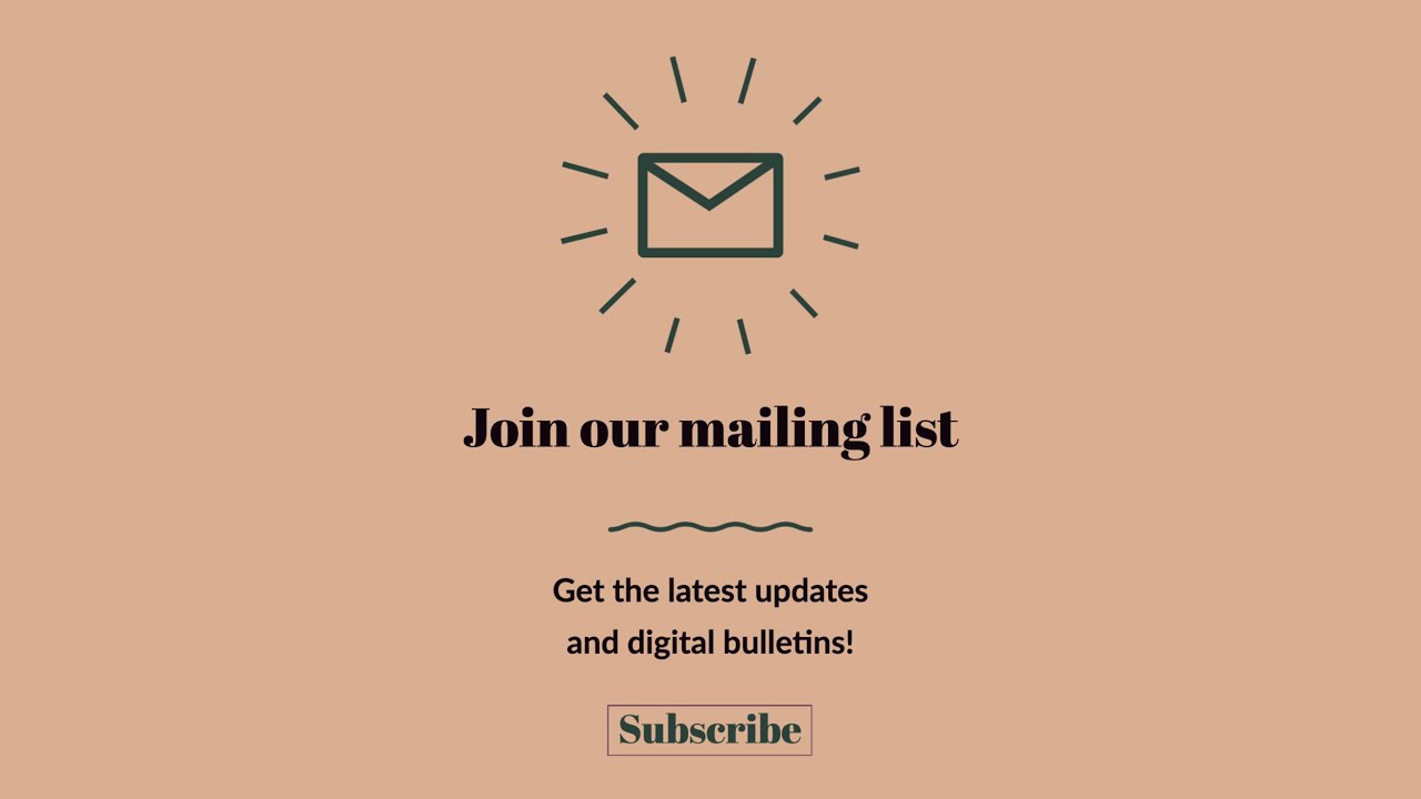 Subscribe To Our Mailing List! - YouTube