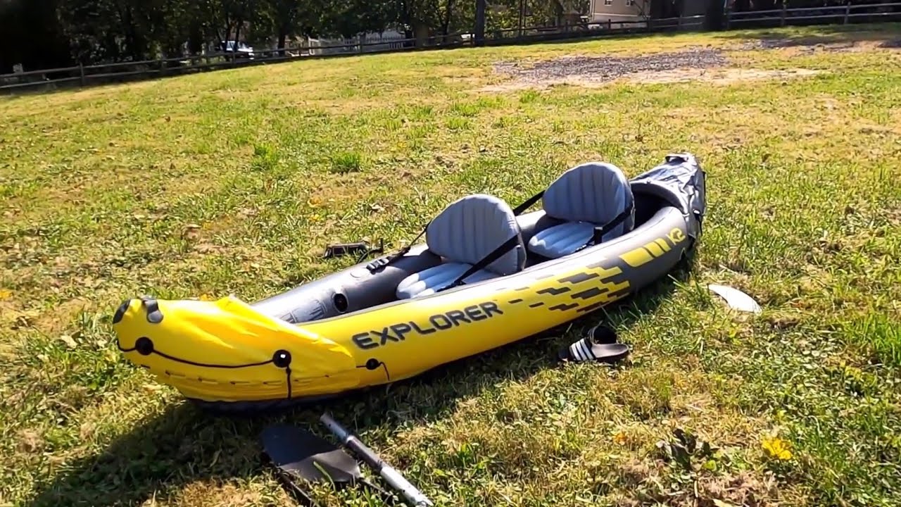 Intex explorer k2 kayak - YouTube