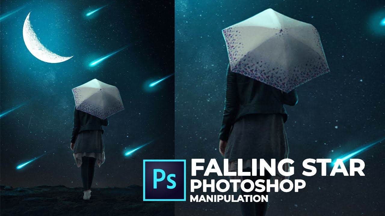 Photoshop Manipulation - Falling Star Effect Creative Photo ...