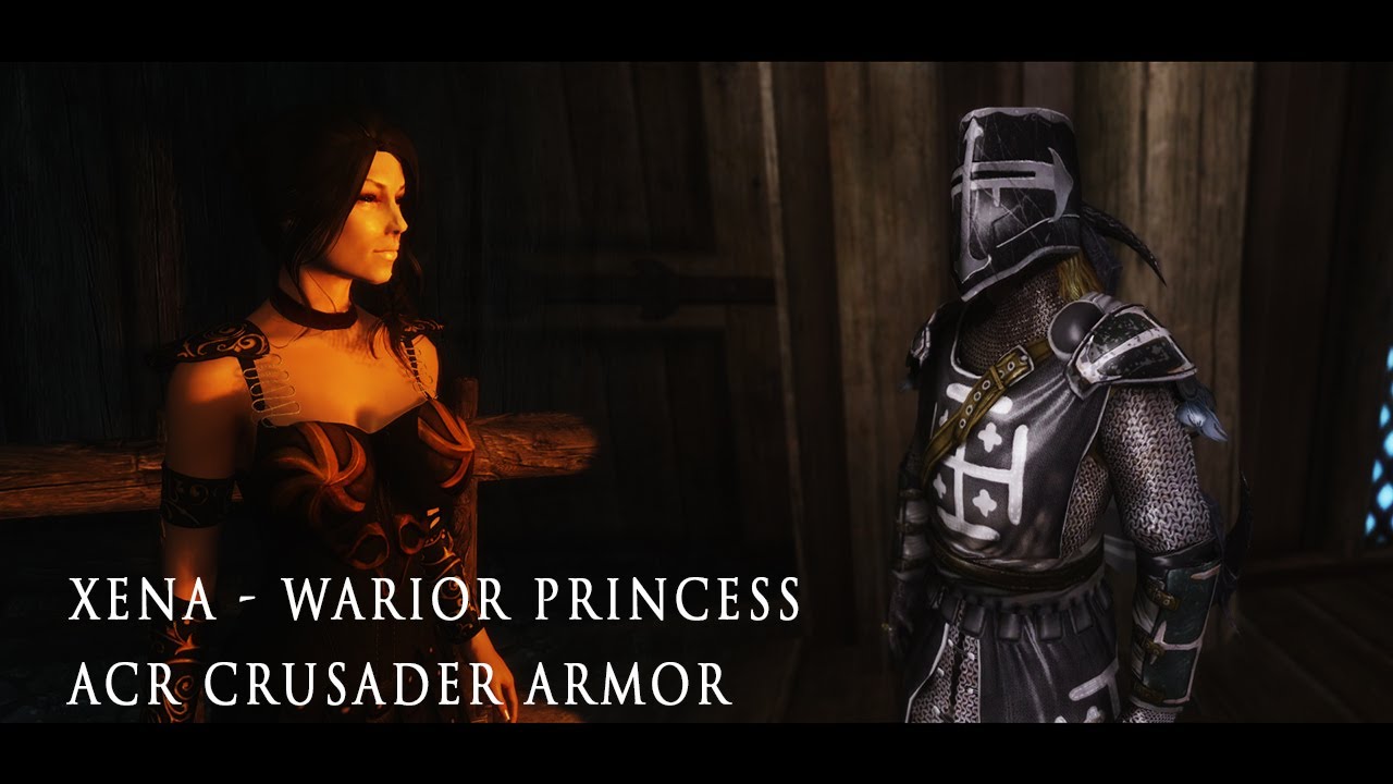 TES V - Skyrim: Xena - Warior Princess, ACR Crusader Armor - YouTube