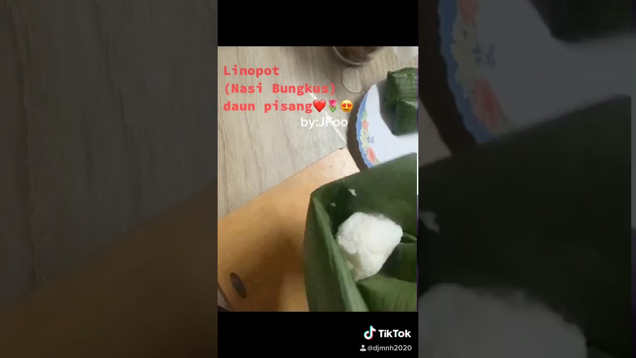 Linopot (Nasi bungkus) daun pisang How to make a Traditional wrapped ...
