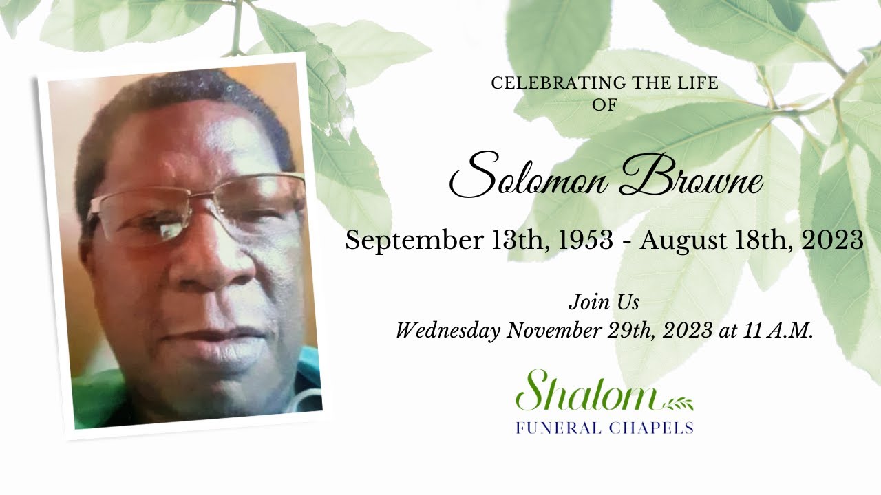 The Funeral Service of Solomon Browne - YouTube