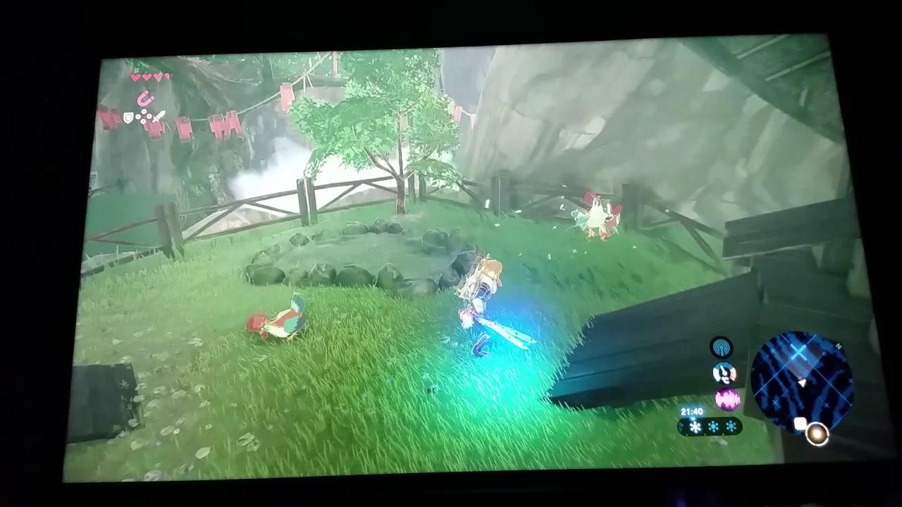 Zelda Breath of the Wild lets try attacking chickens! - YouTube