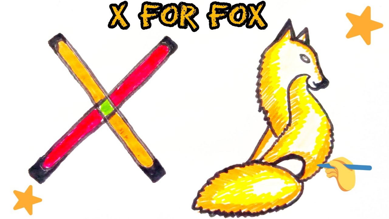 X for fox || alphabet x along with shape fox || abc song || a to z ...