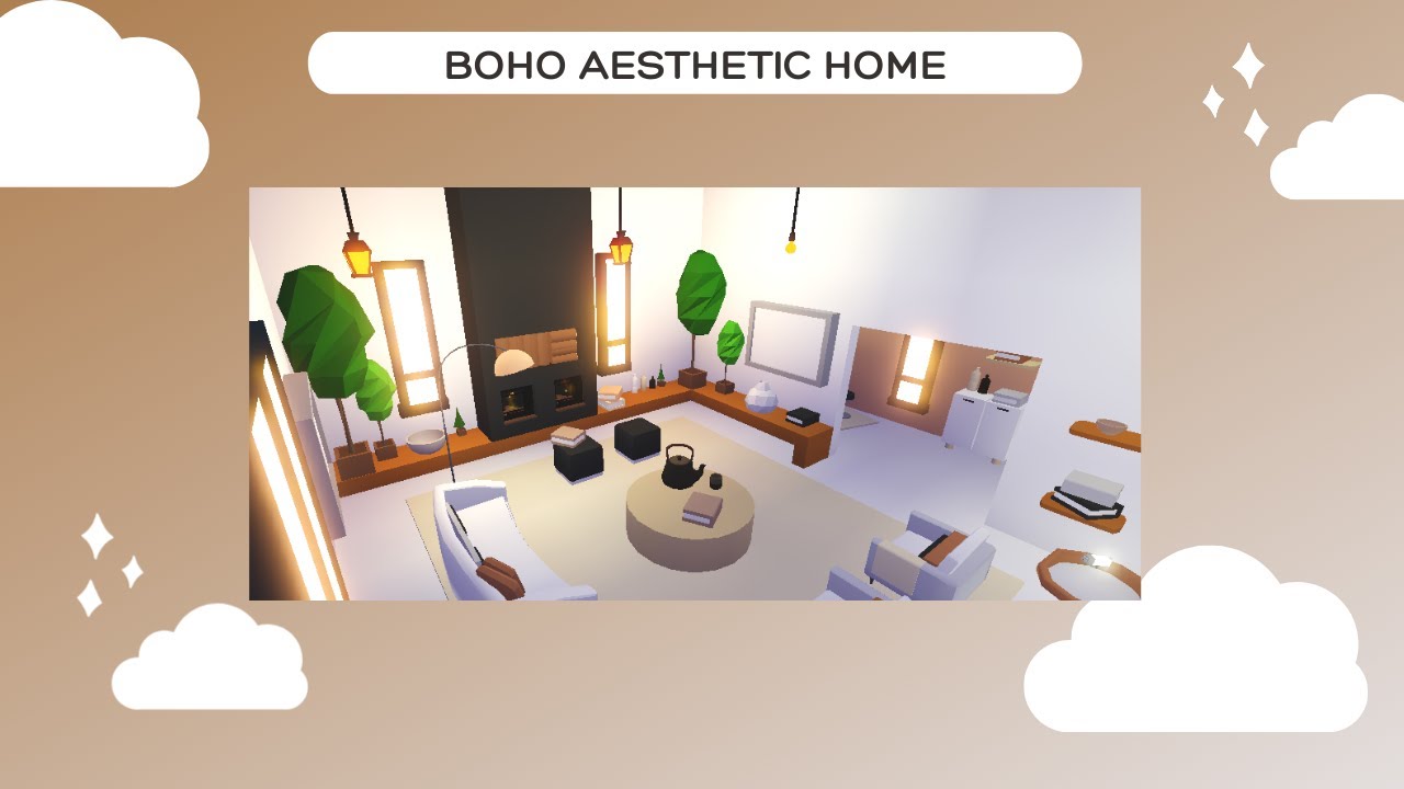 Treehouse - Aesthetic Boho Home Speed Build 🌾 Roblox Adopt Me! (Read ...