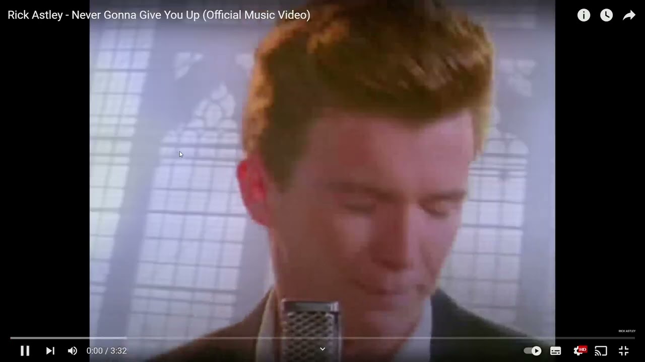 100% not rick roll - YouTube
