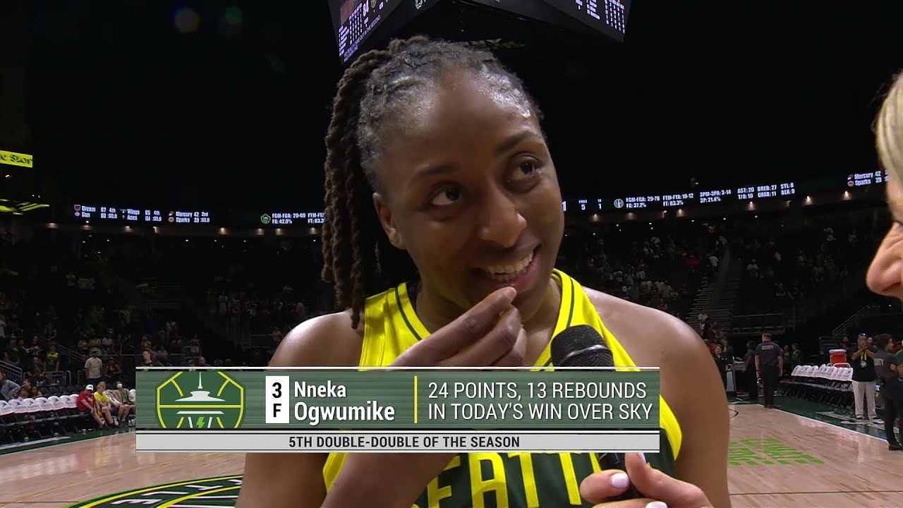 Nneka Ogwumike post game interview after 24pts/13reb in Seattle Storm ...