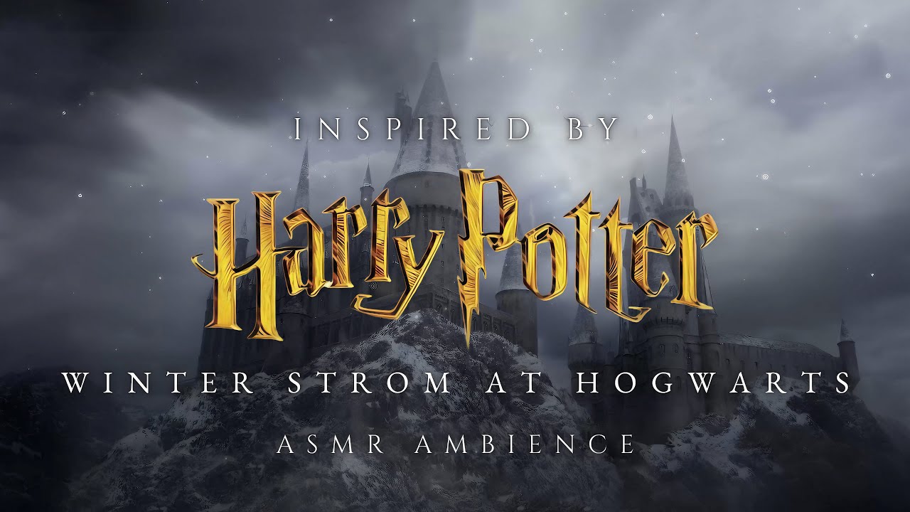 Winter Thunder Storm At Hogwarts I Harry Potter inspired Ambience ASMR ...