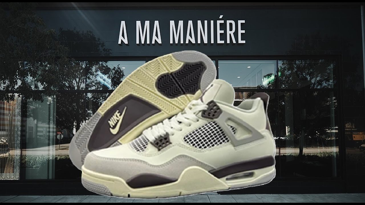 A Ma Maniere Jordan 4 "Phantom" UA Early Look. - YouTube