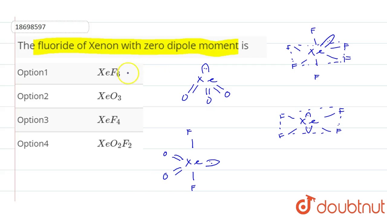 Xef4 Dipole Moment