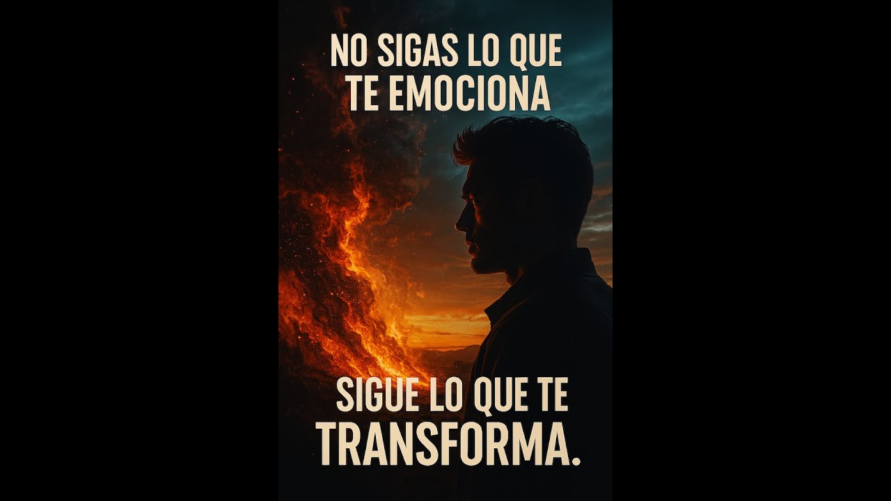 No Sigas lo que te Emociona; Sigue lo que te Transforma - YouTube