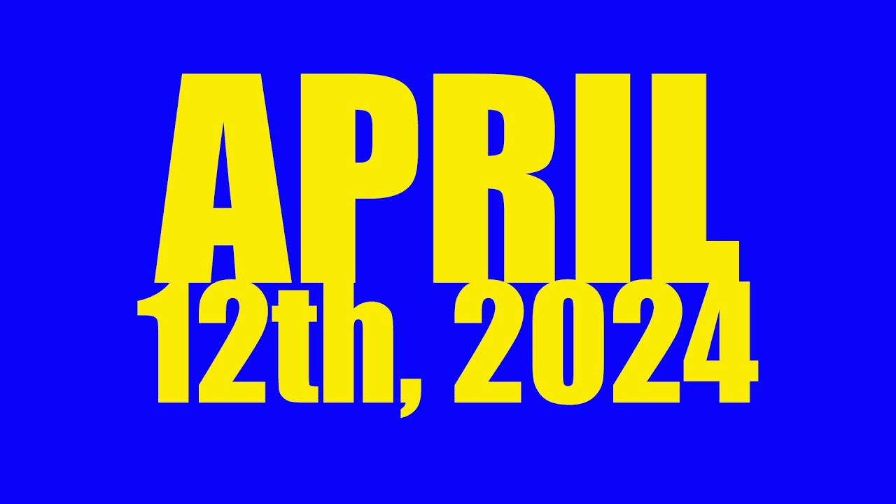 April 12th, 2024 Morning Announcements - YouTube